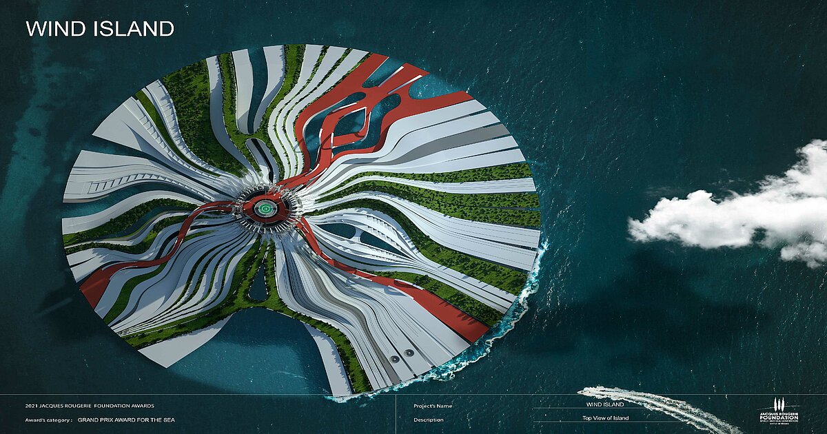 Jacques Rougerie Database : WIND ISLAND - Let's go with nature